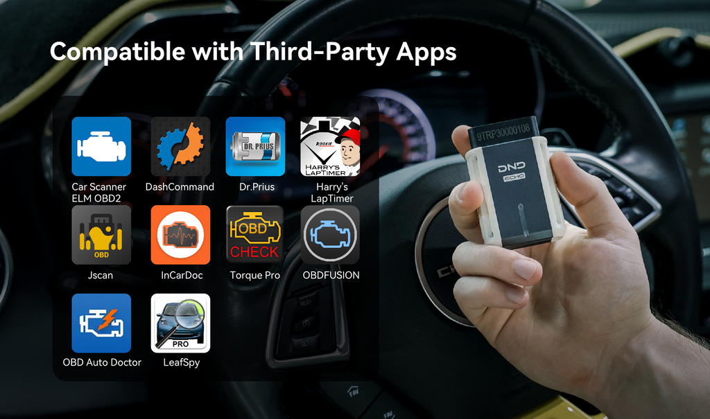 DND Echo Bluetooth OBDII Scan Tool for iPhone & Android – DND Store